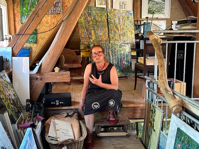 Atelierbesuch bei der Malerin und Grafikerin Anita Rempe in Gauernitz ...